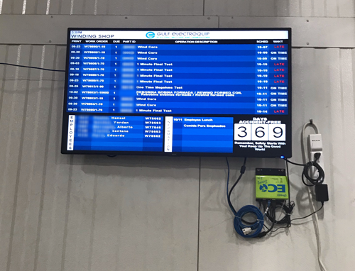Manufacturing Data Display and Industrial Digital Signage